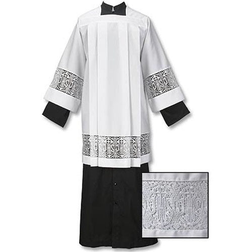 Latin Cross and IHS Lace Surplice | The Catholic Company®