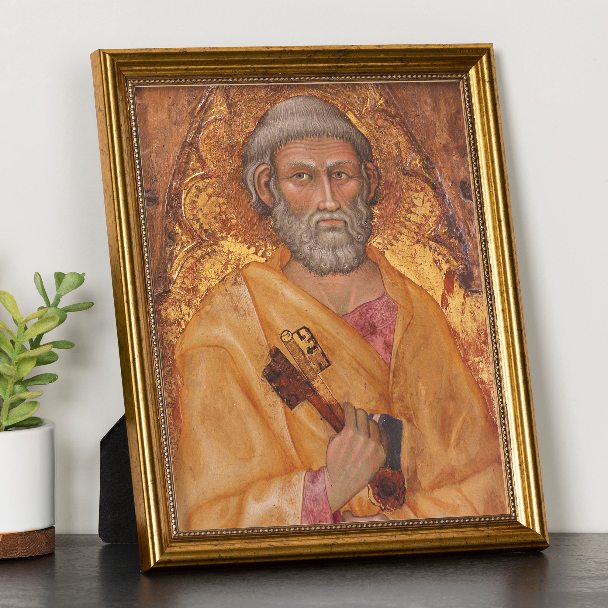 St. Peter Antique Gold Framed Print - Multiple Sizes | The Catholic ...