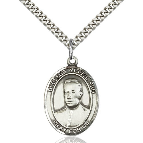 Sterling Silver Blessed Miguel Pro Pendant | The Catholic Company®
