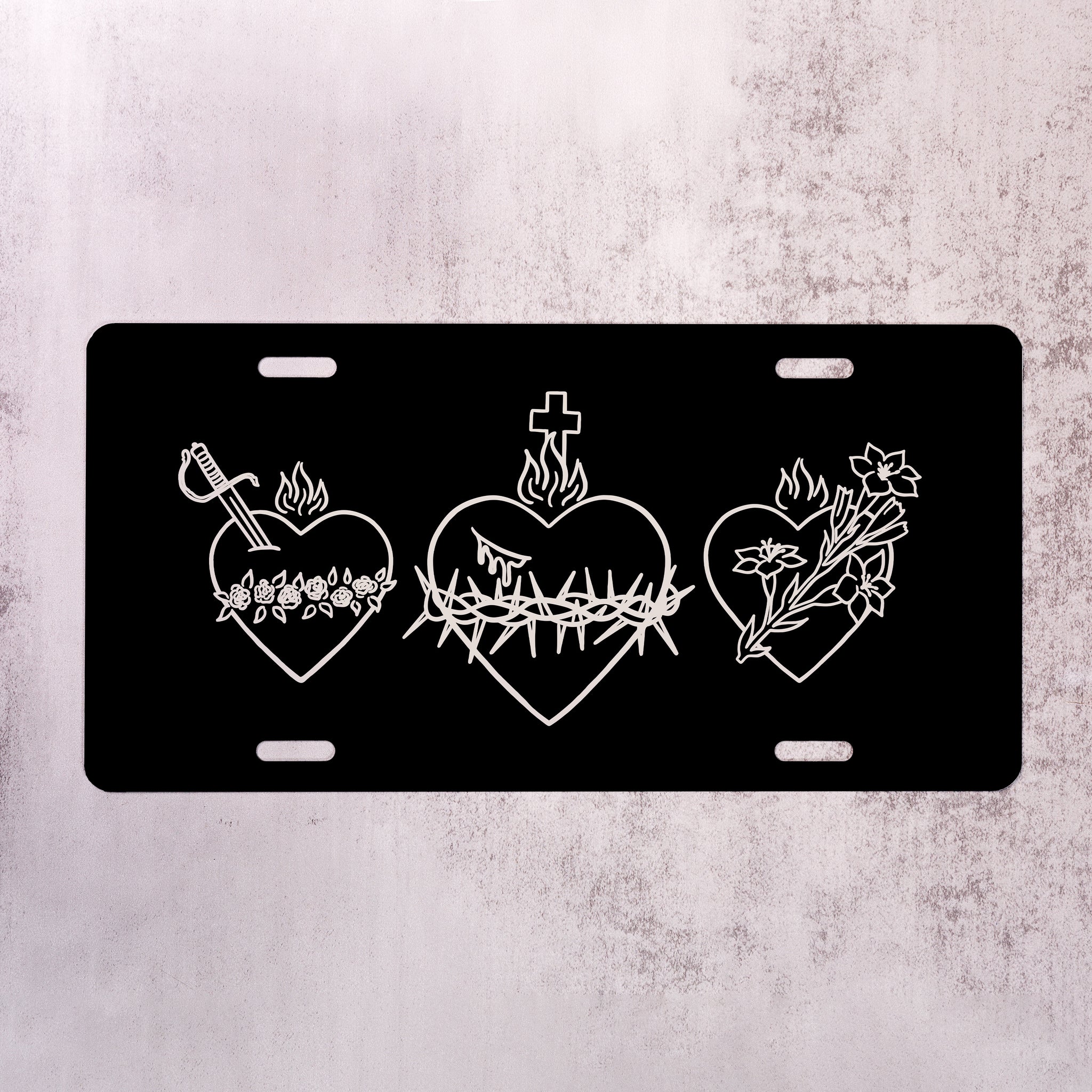 3 Hearts License Plate | The Catholic Company®