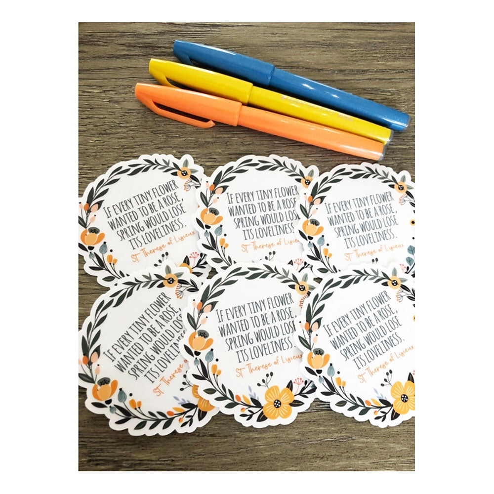 Every Tiny Flower St. Therese Vinyl Sticker | The Catholic Company®