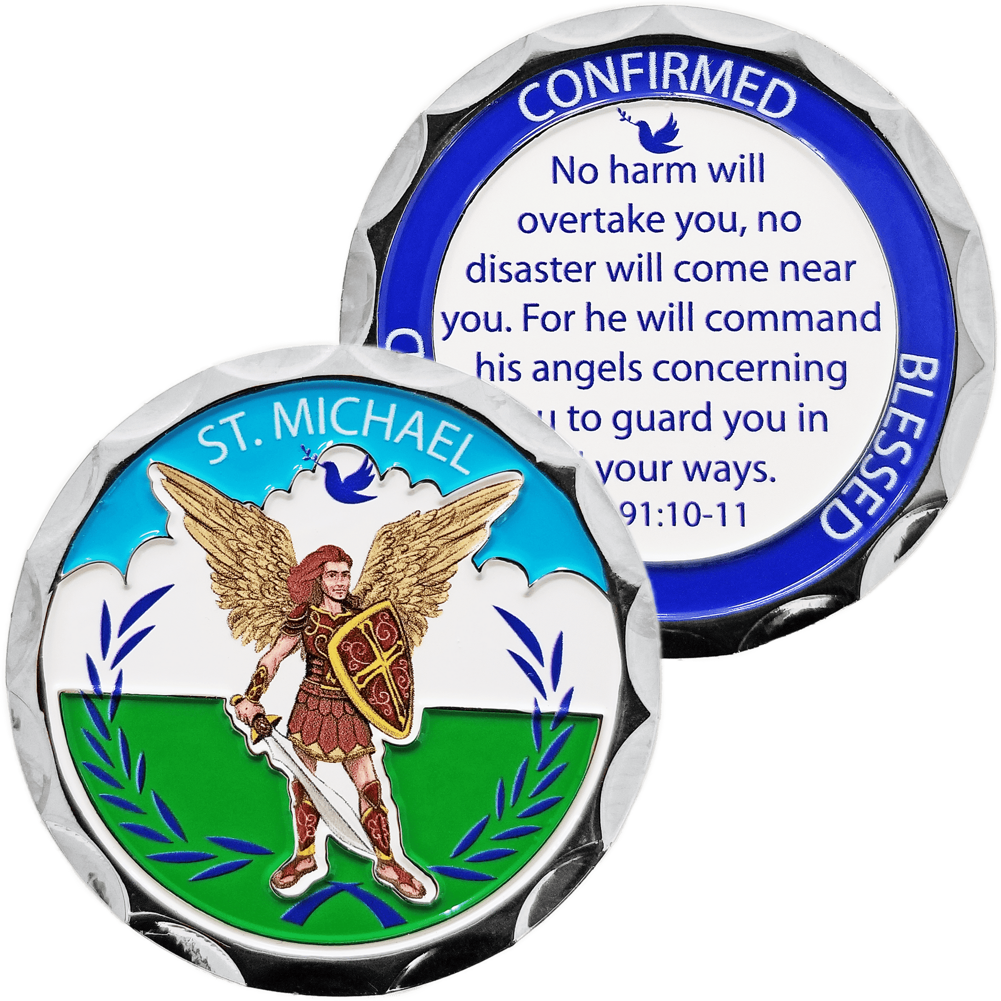 Silver St. Michael Confirmation Pocket Token | The Catholic Company®