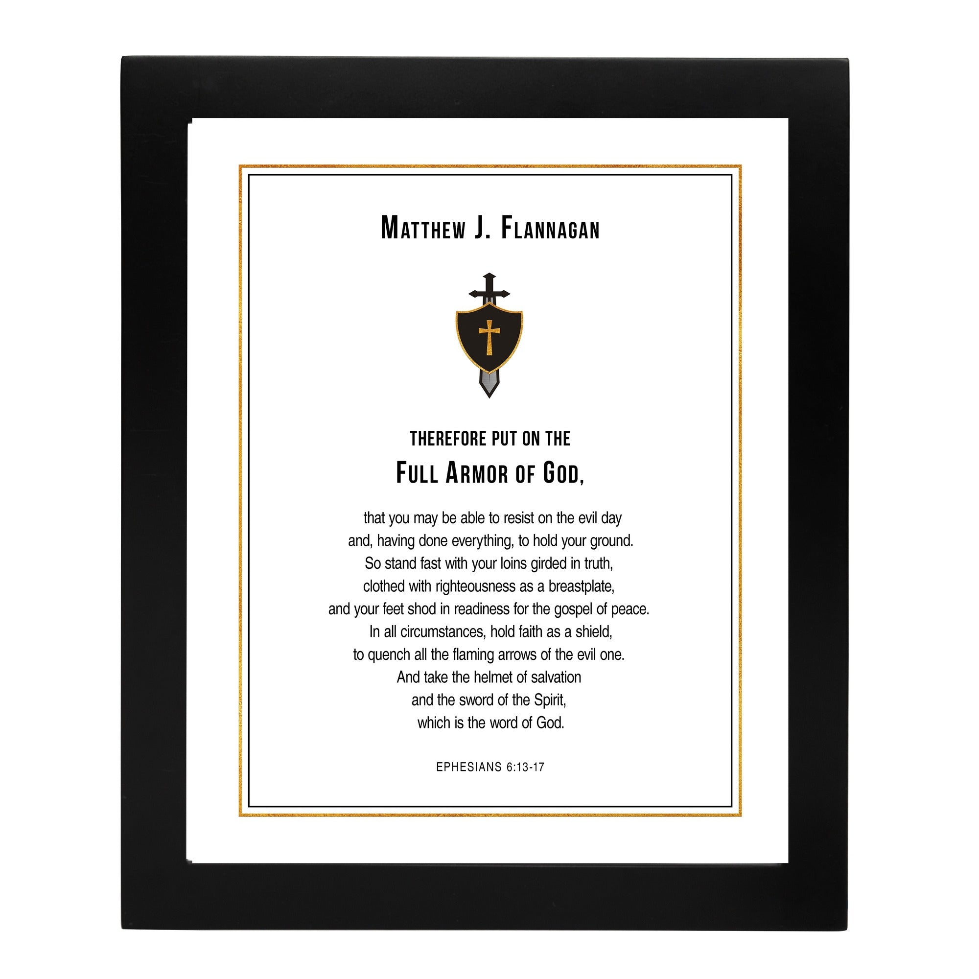 Personalized Armor of God Framed Print | The Catholic Company®