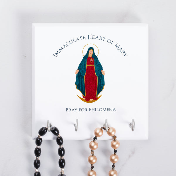 Personalized Immaculate Heart Rosary Rack | The Catholic Company®