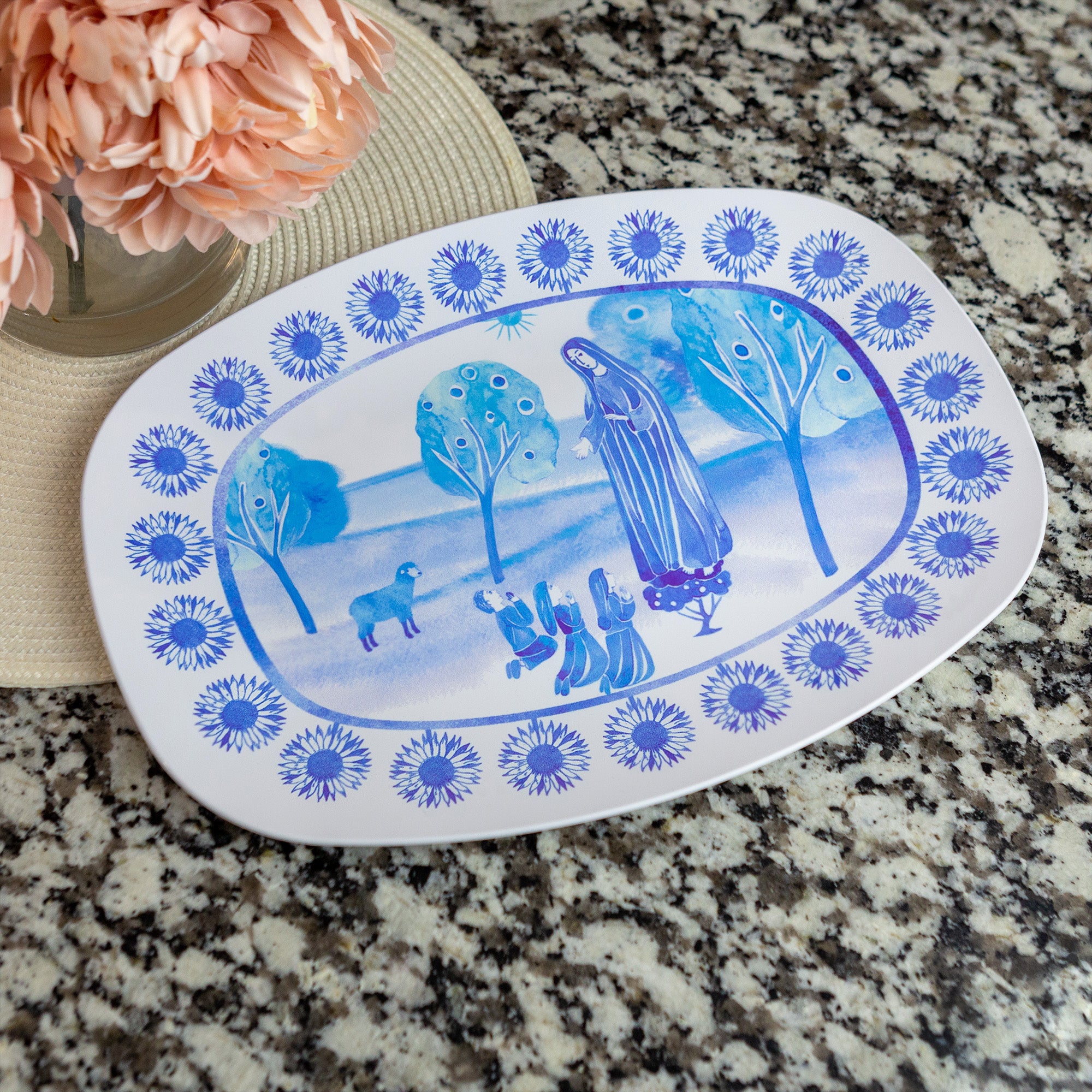 Our Lady of Fatima Handmade Platter | The Catholic Company®