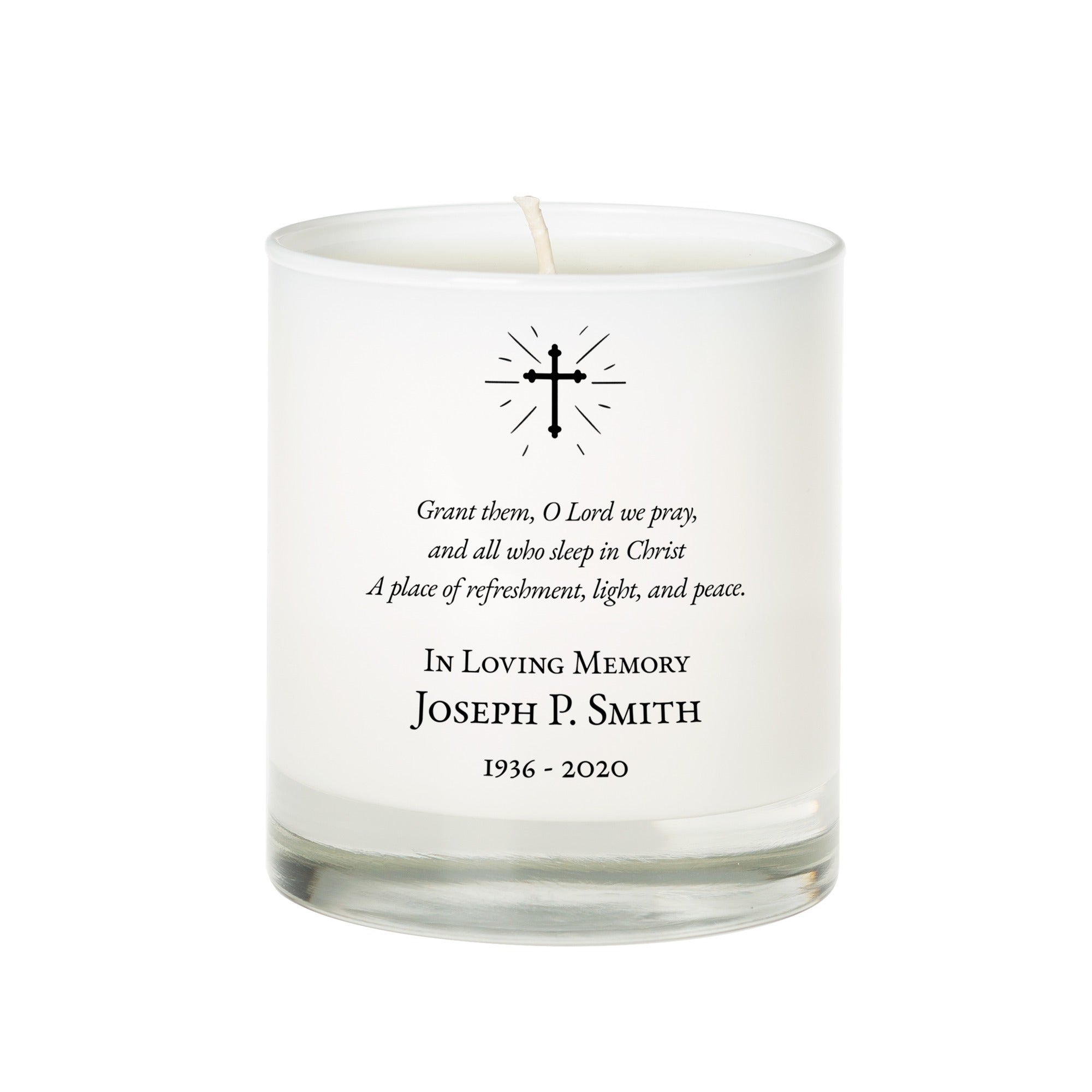 Personalized Memorial Prayer Candle | The Catholic Company®