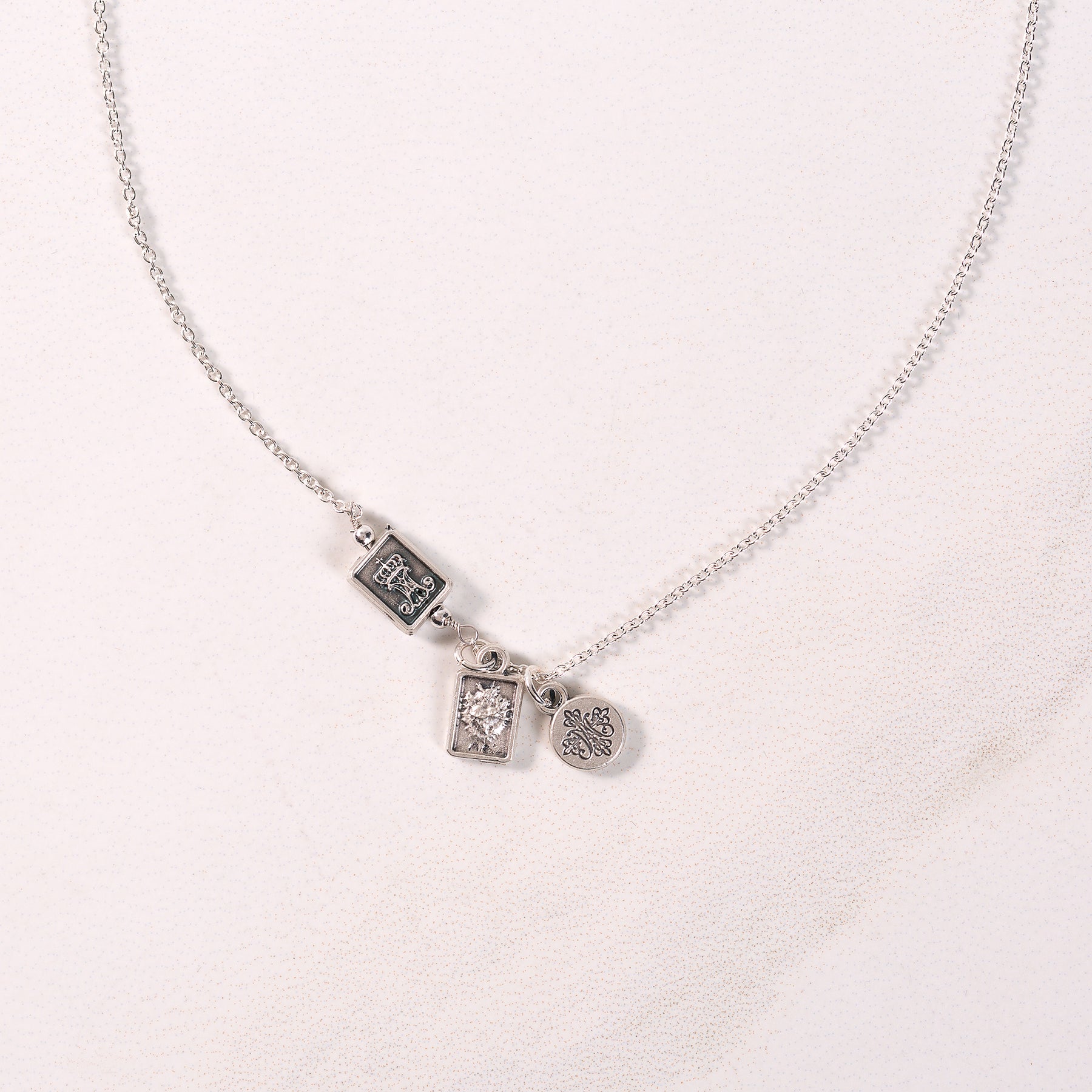 Silver Tone Petite Scapular Necklace | The Catholic Company®