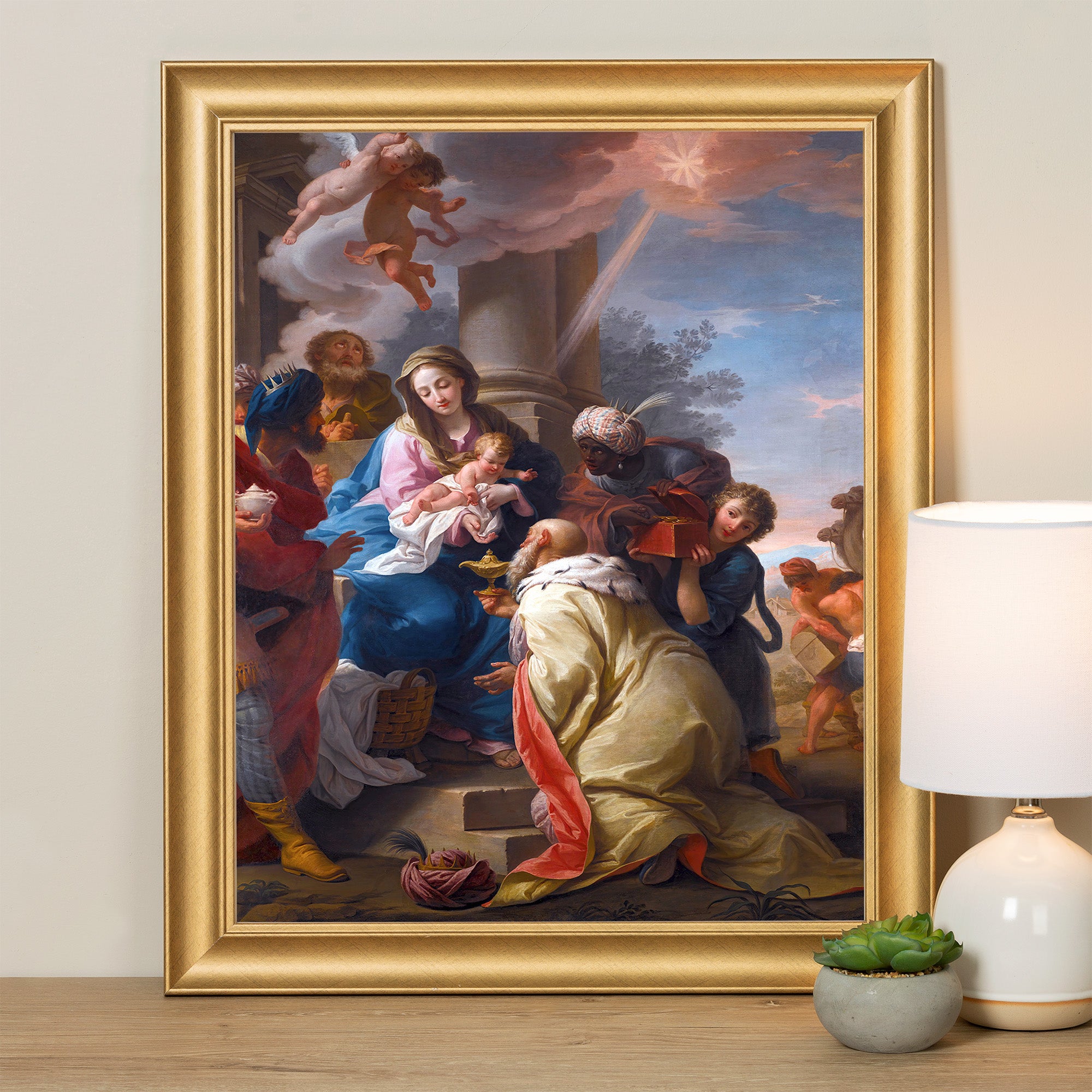 Peroni Adoration of the Magi Gold Framed Print - Multiple Sizes