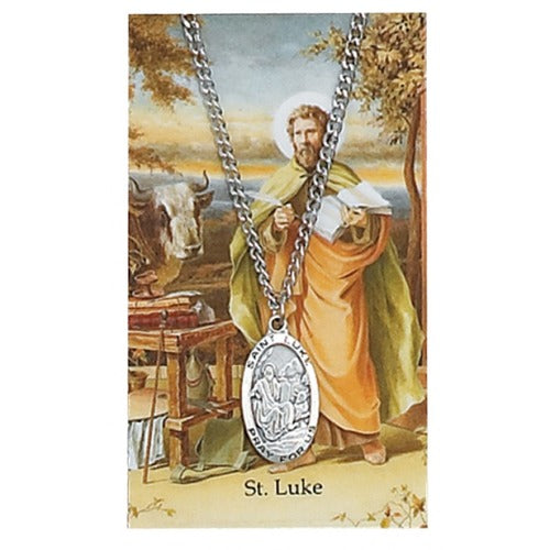 Pewter St. Luke Medal with Prayer Card | The Catholic Company®