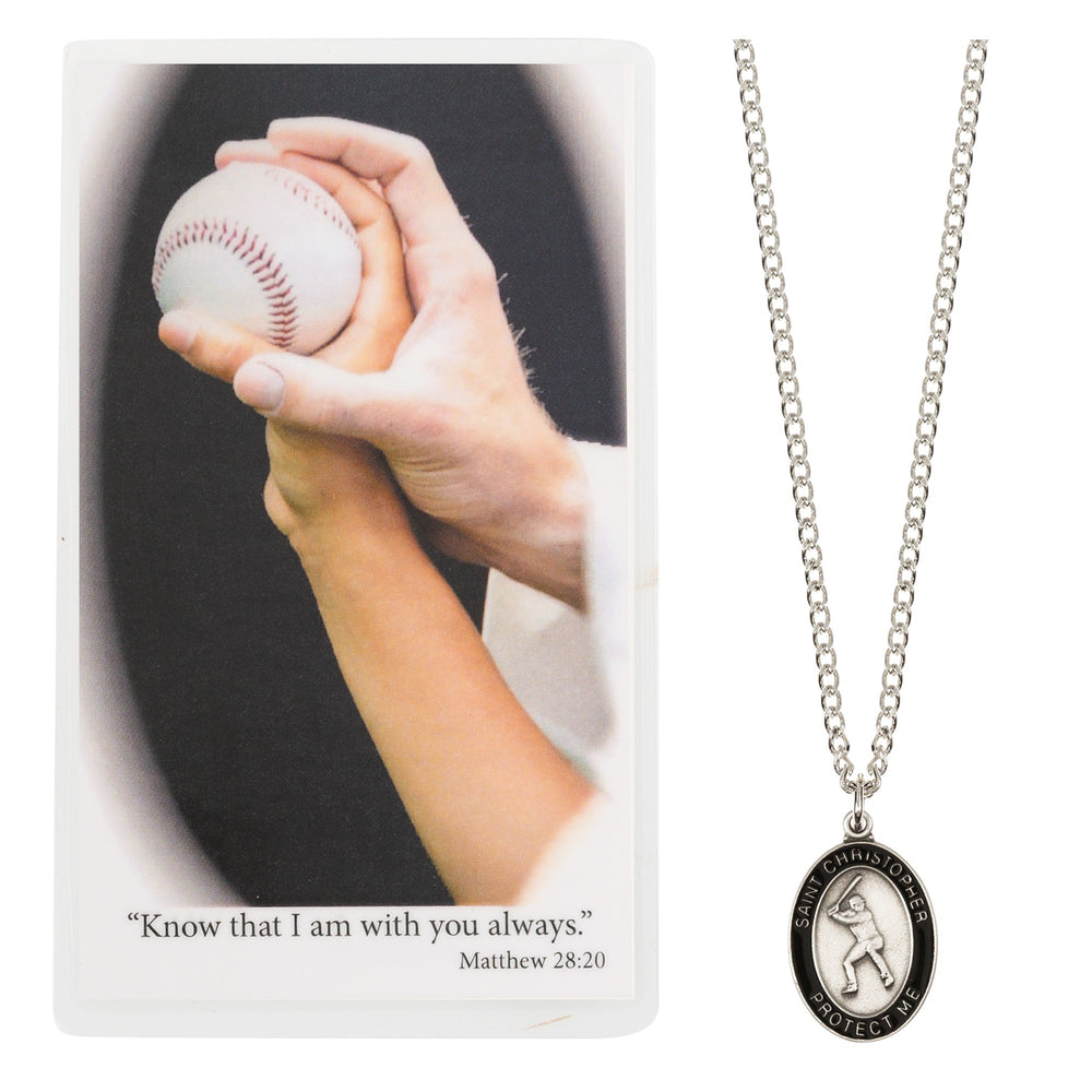 Baseball Prayer Card & Medal | The Catholic Company®