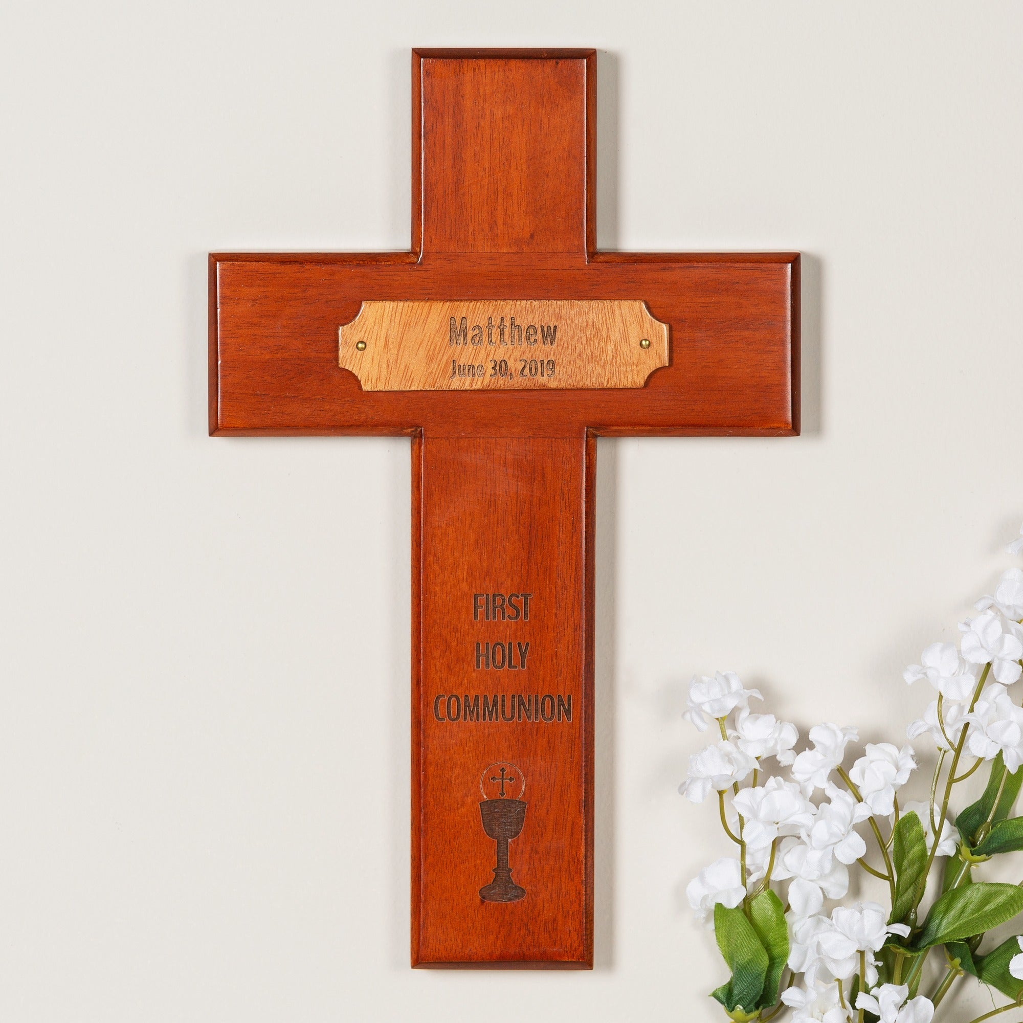 Personalized First Communion Wood Cross | The Catholic Company®