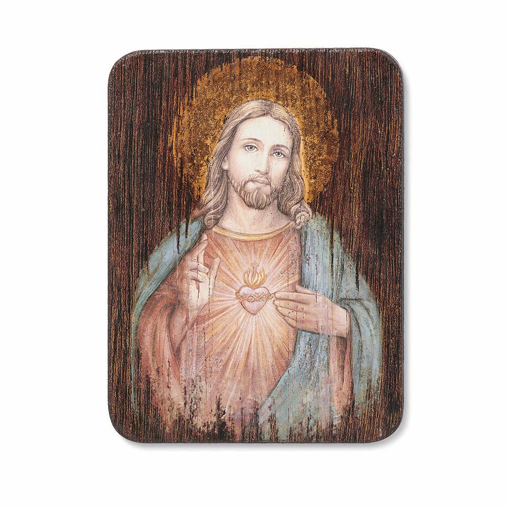 Rustic Wooden Wall Plaque - 8" | The Catholic Company®