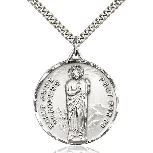 Sterling Silver St Jude Pendant 2508280 The Catholic Company