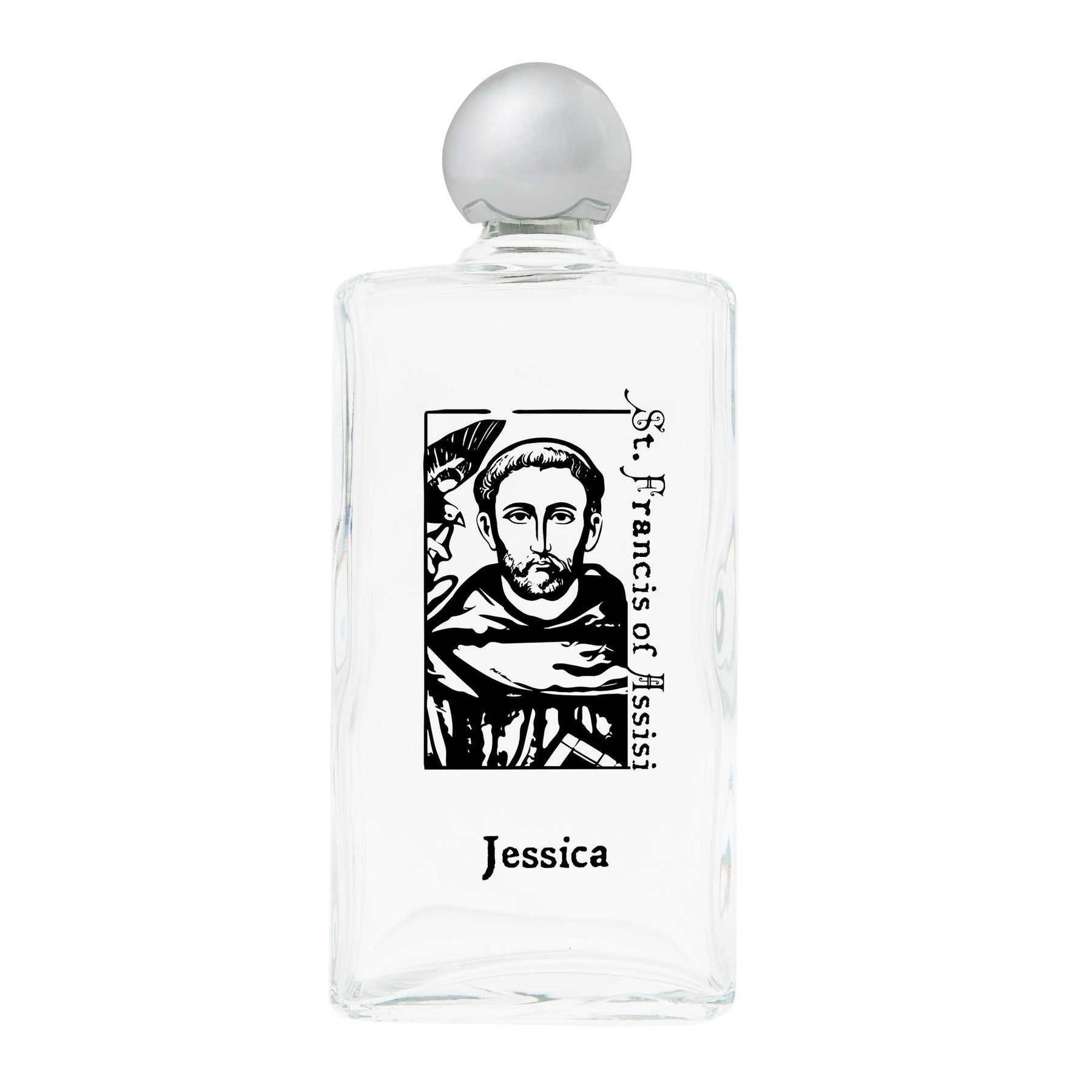 Personalized St. Francis Assisi Holy Water Bottle | The Catholic Company®