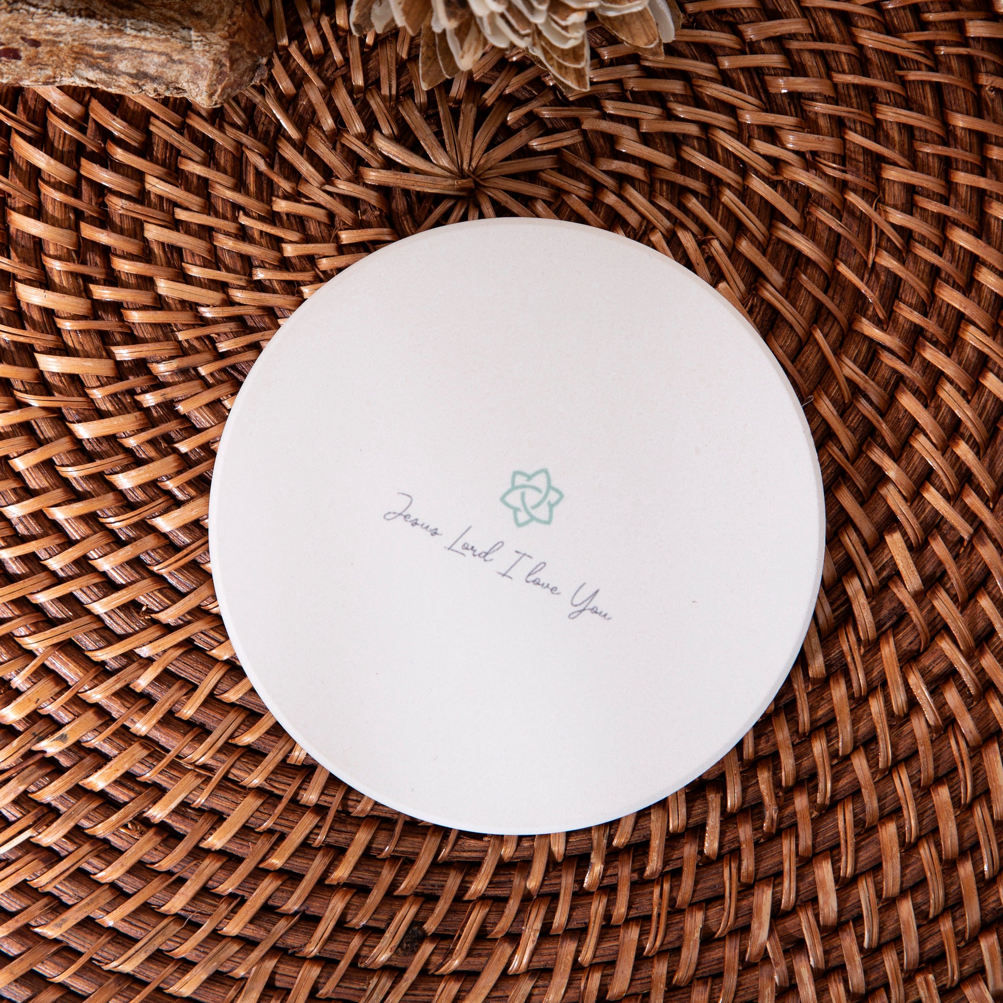 J. Lily Sandstone Candle Trivet - 4.25" | The Catholic Company®