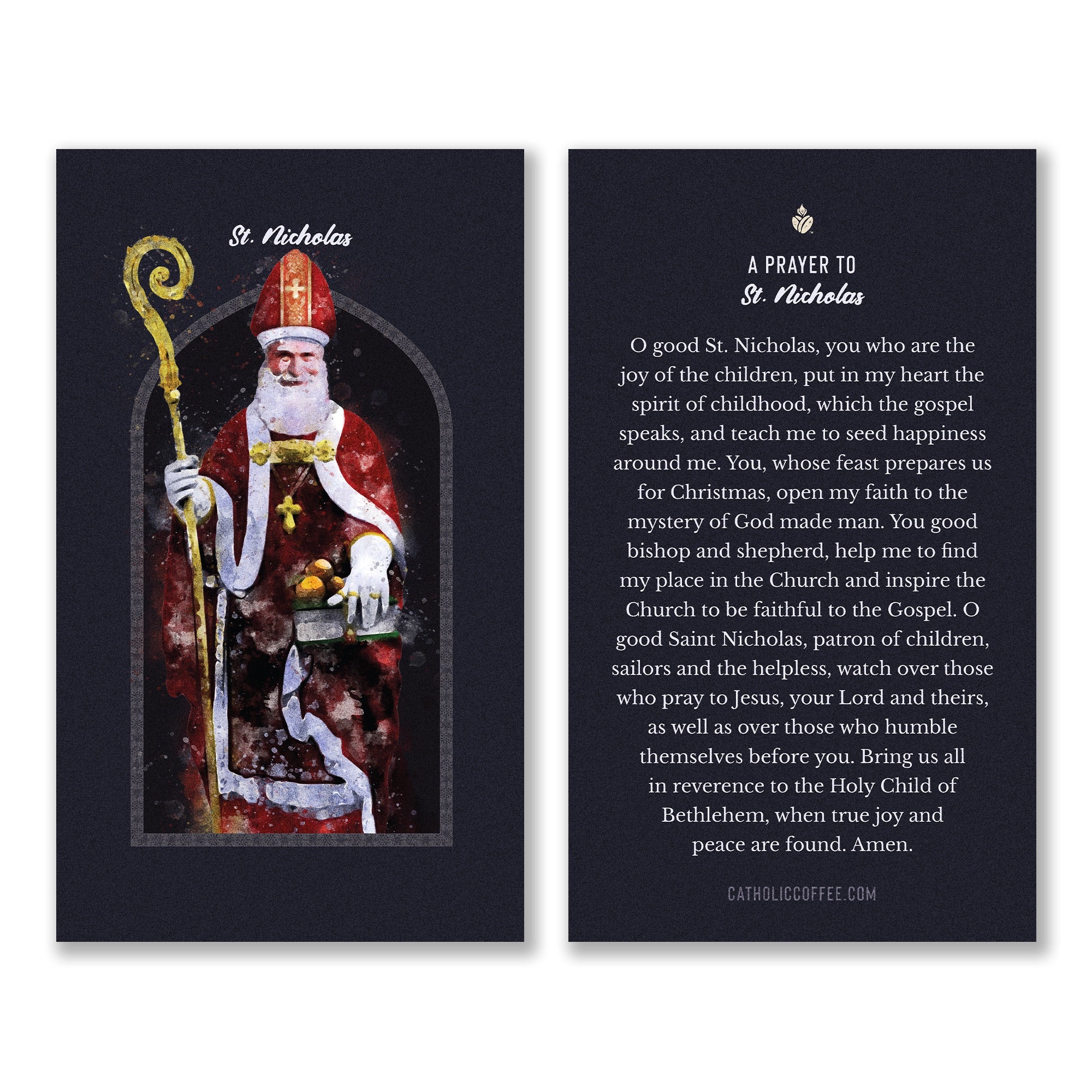 St. Nicholas Prayer Card - Pack of 3 | The Catholic Company®