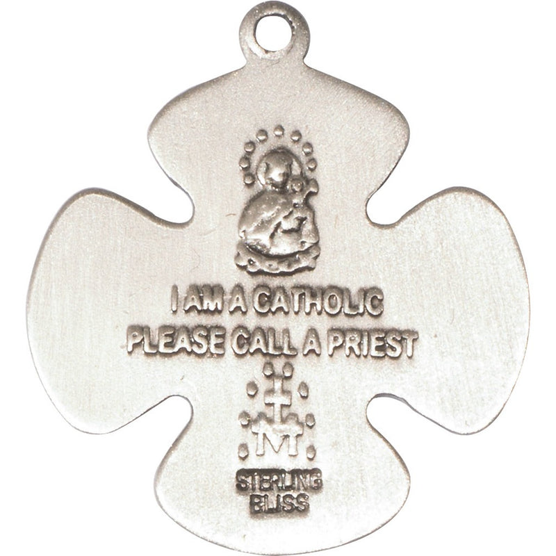 Sterling Silver 5-Way Pendant 1 18 X 1" | The Catholic Company®