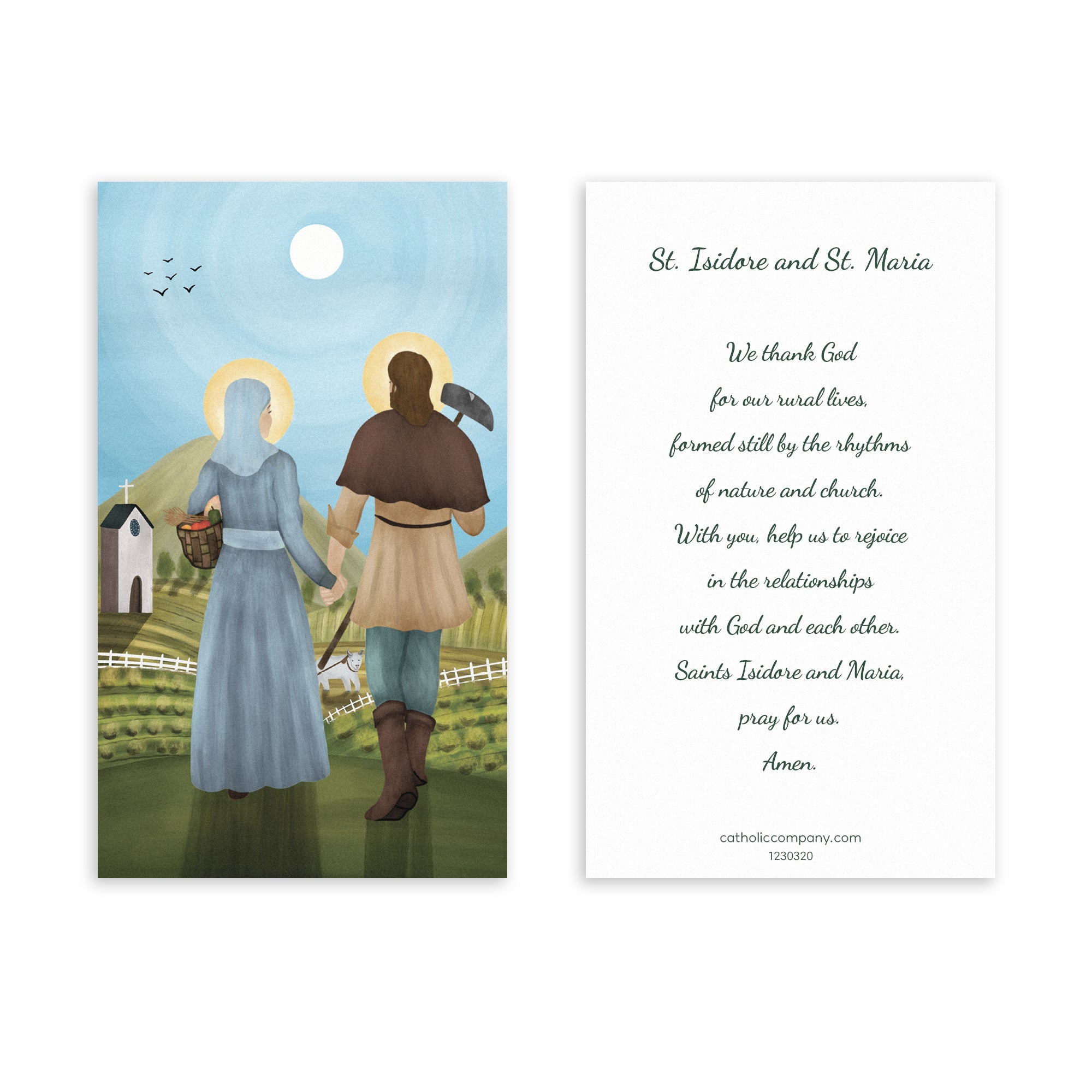 Sts. Isidore and Maria Prayer Card | The Catholic Company®