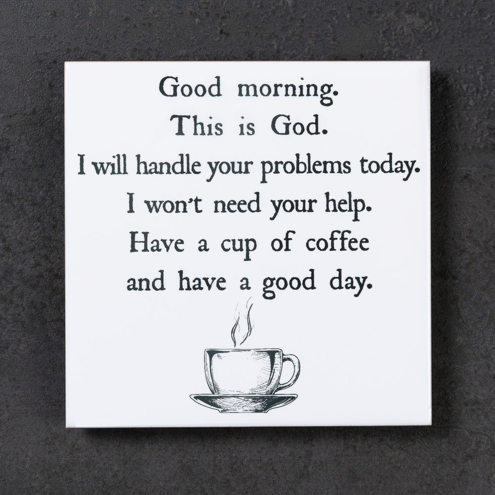 Good Morning From God Coffee Coaster | The Catholic Company®