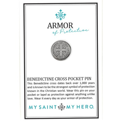 Silver Tone St. Benedict Pin | The Catholic Company®