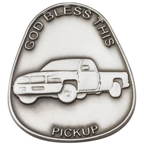 Antique Silver God Bless This Pickup Visor Clip | The Catholic Company®