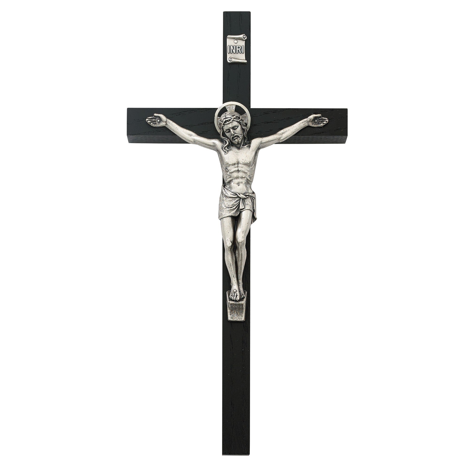 8 inch Black Crucifix w/ Silver Corpus | The Catholic Company®