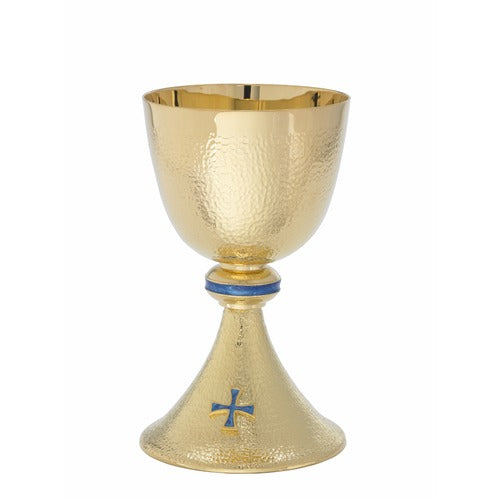 Gold Hammered Textured Chalice and Bowl Paten | The Catholic Company®