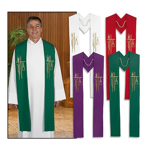 Embroidered Alpha Omega Stole | The Catholic Company®