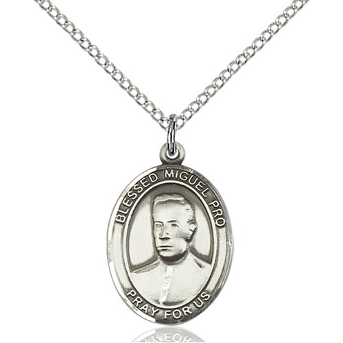 Blessed Miguel Pro Pendant, Bliss, Sterling Silver | The Catholic Company®