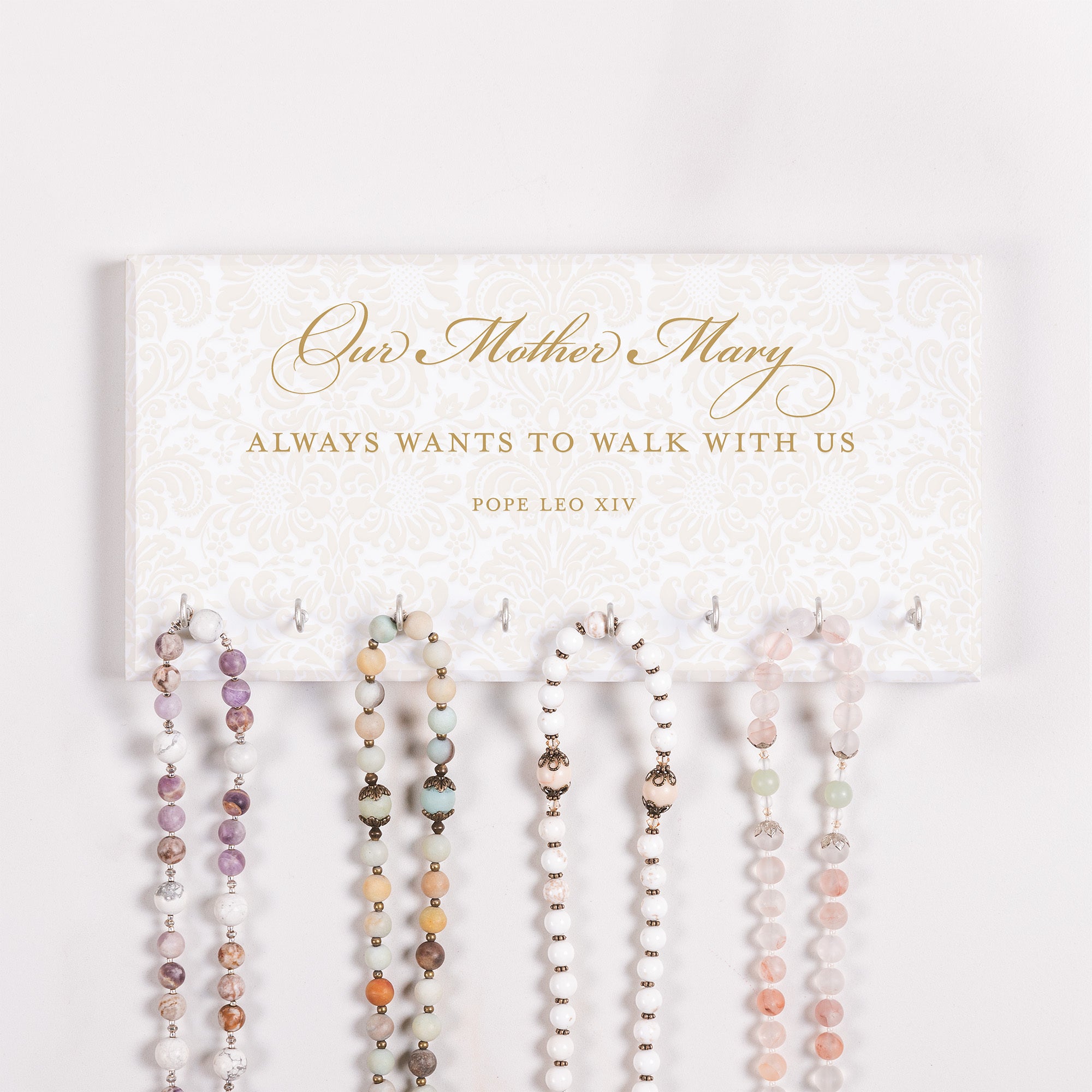 Pope Leo XIV Mother Mary Rosary Rack | The Catholic Company®