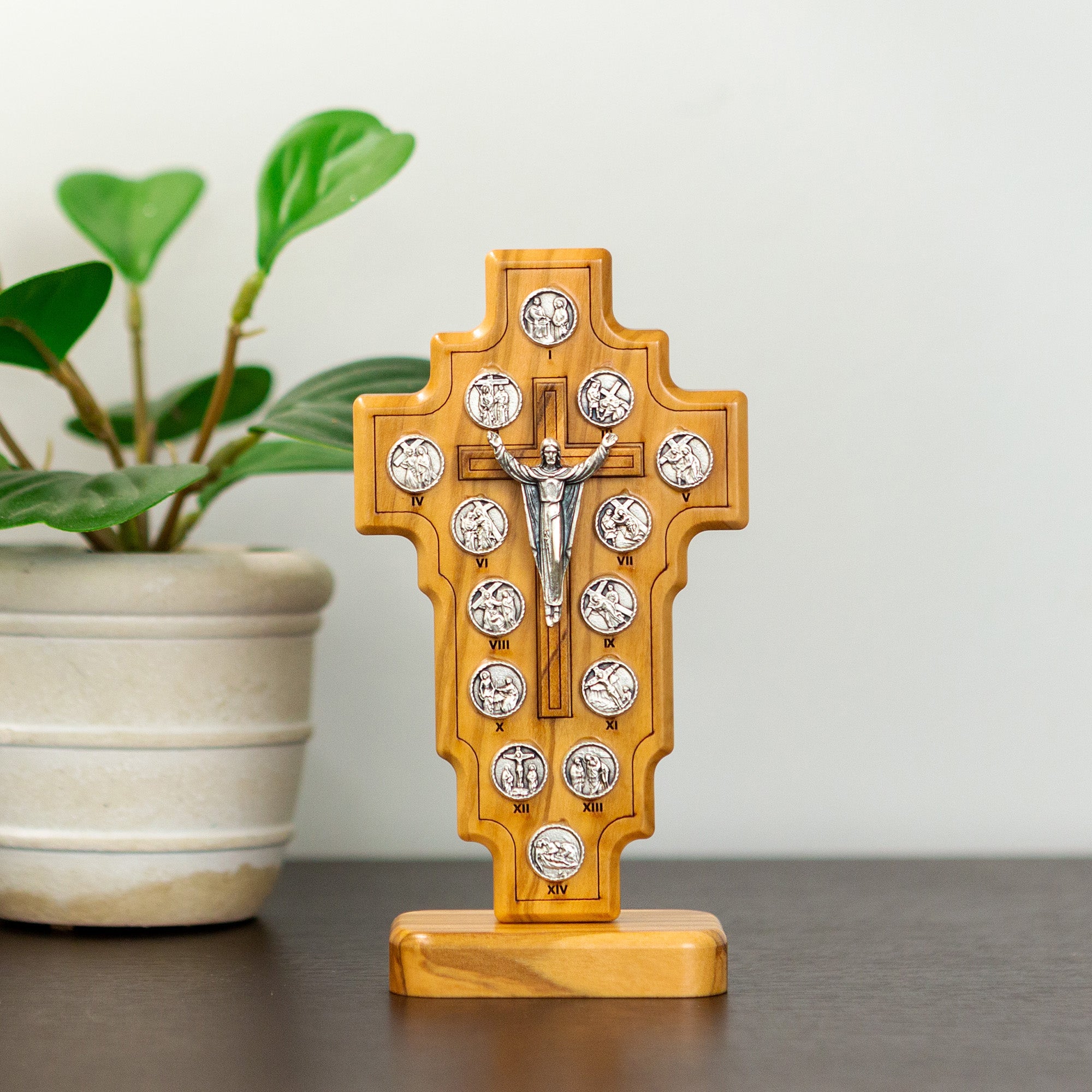 Stations of the Cross Wood Standing Cross | The Catholic Company®