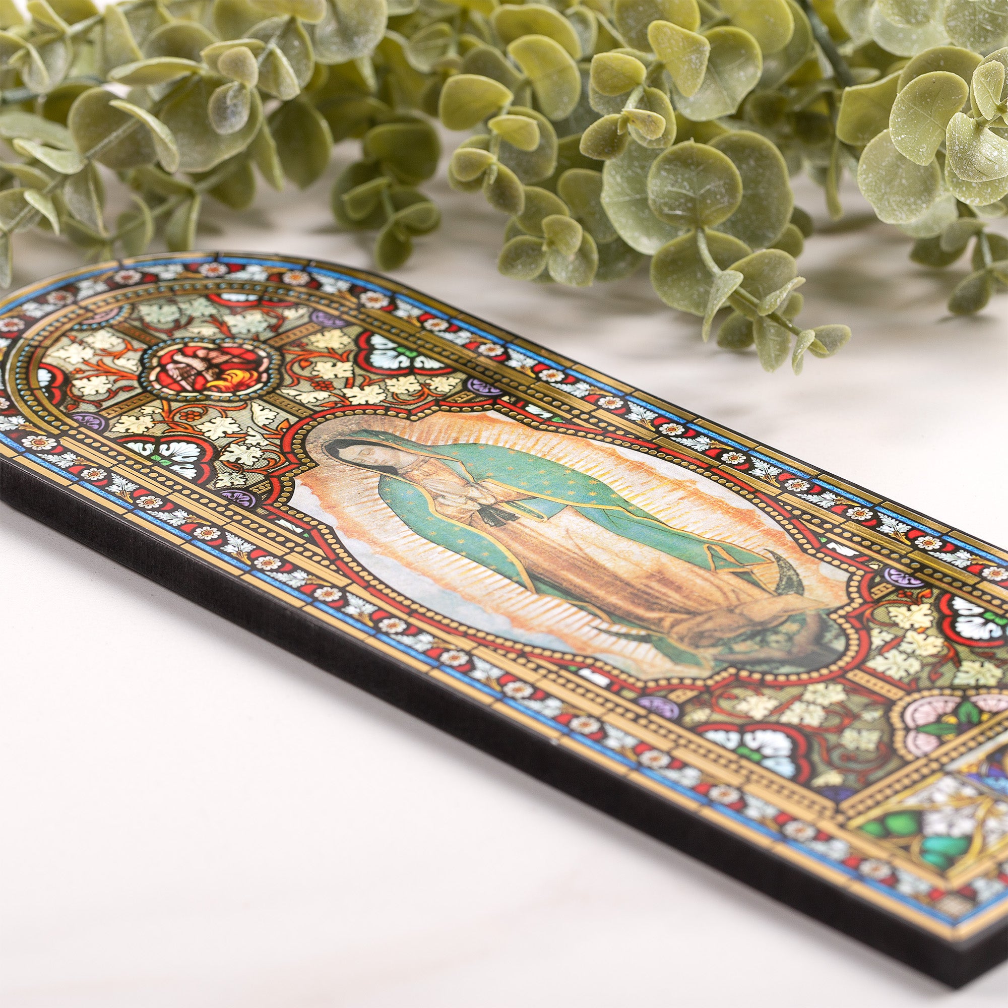 Cathedral Window Our Lady of Guadalupe Plaque | The Catholic Company®