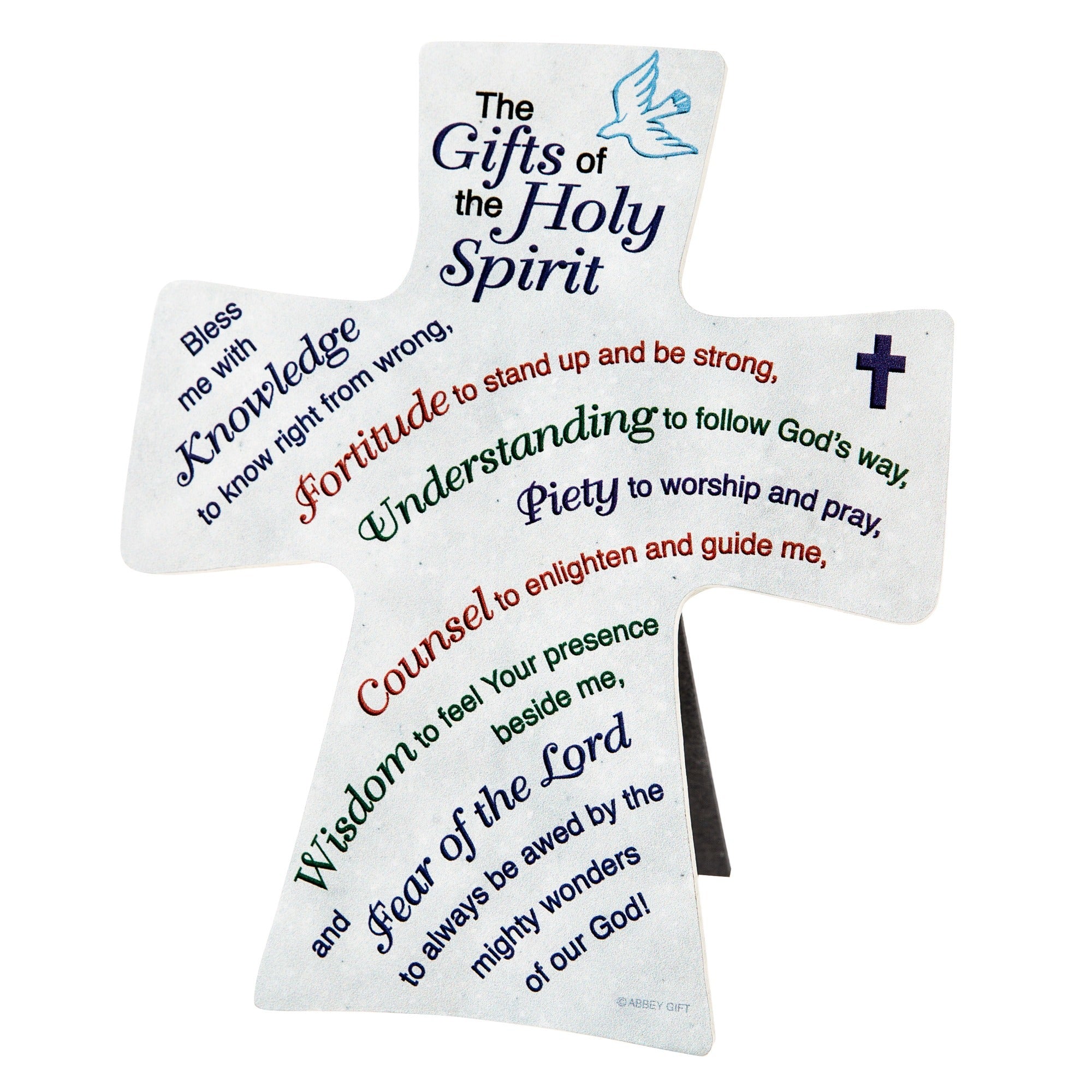 Gifts of the Holy Spirit Cross Plaque - 6 inch | The Catholic Company®