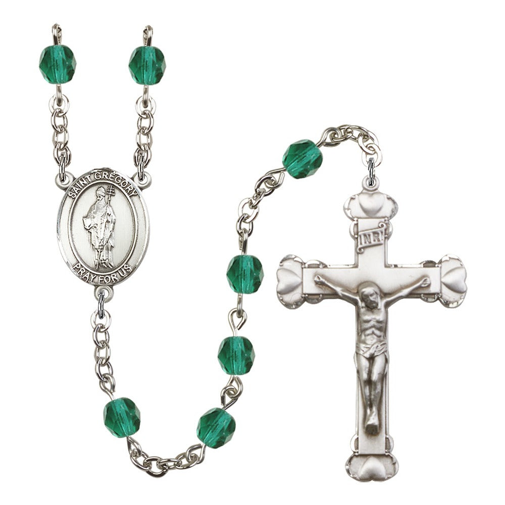 St. Gregory The Great Teal December Rosary 6mm | The Catholic Company®