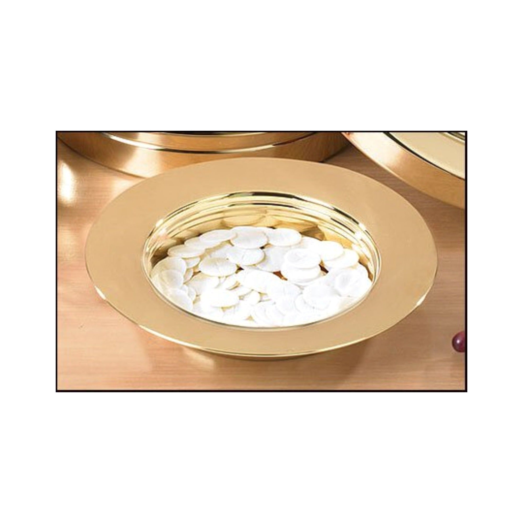Stacking Bread Plate- Brass Finish | The Catholic Company®
