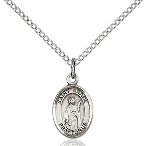 Sterling Silver St. Grace Petite Pendant | The Catholic Company®