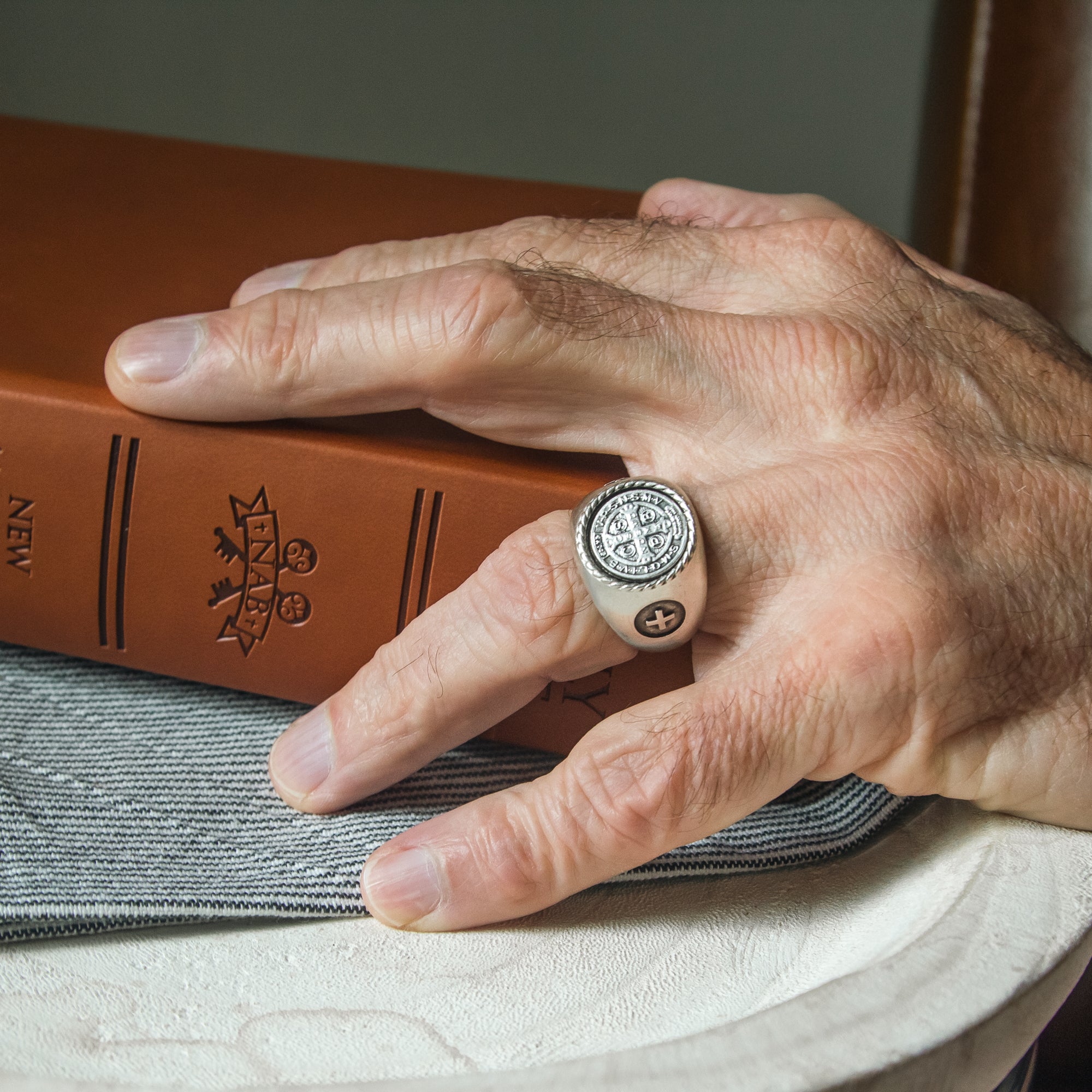 Men's St. Benedict Signet Ring | The Catholic Company®