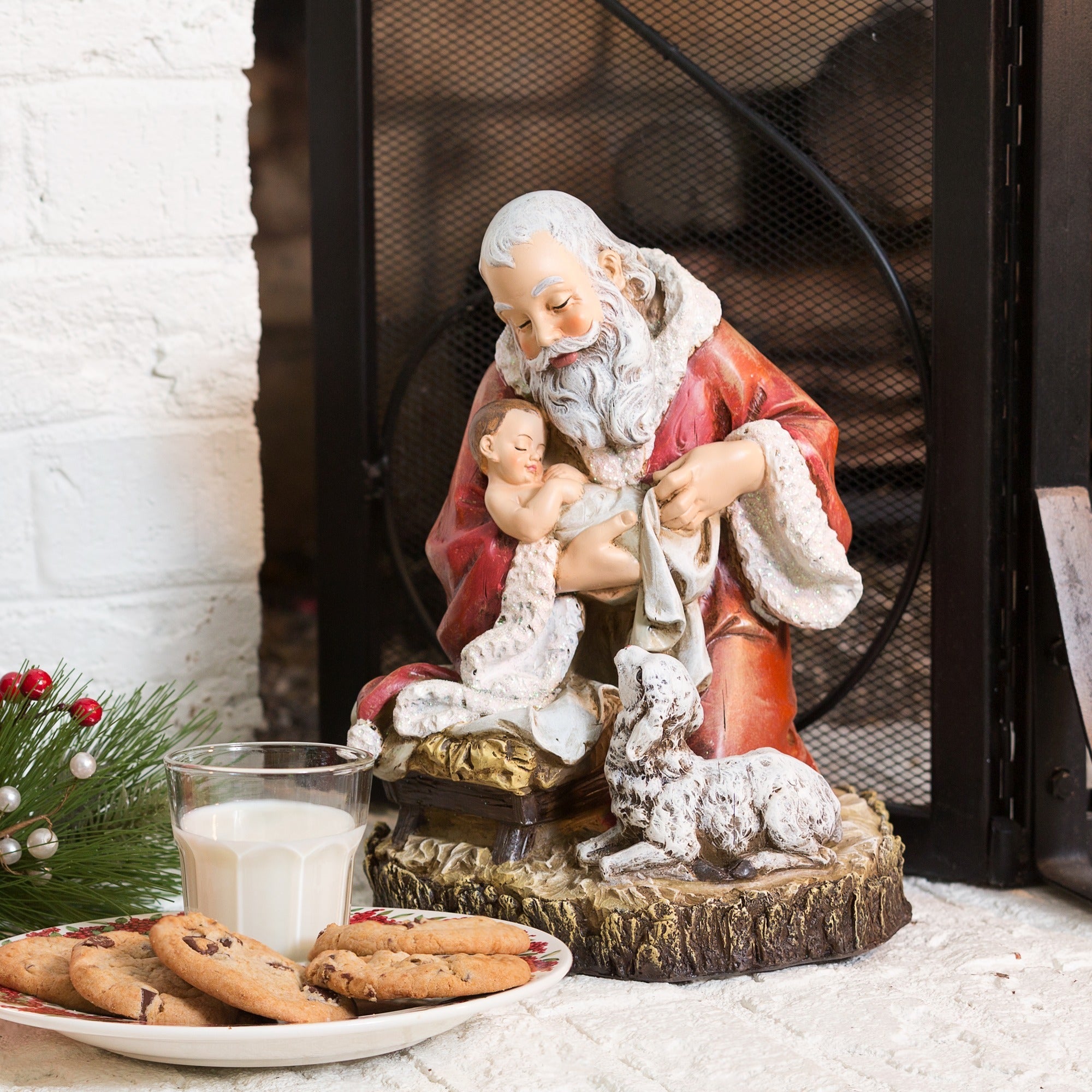 Kneeling Santa Comforting Jesus | The Catholic Company®