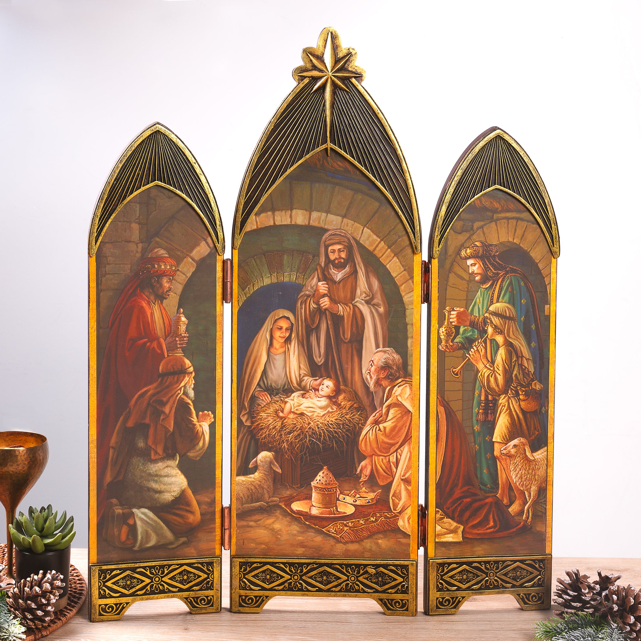 Elegant Nativity Triptych - 28" | The Catholic Company®