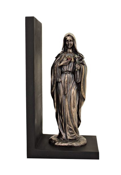 Immaculate Heart of Mary Bronzed Bookend | The Catholic Company®