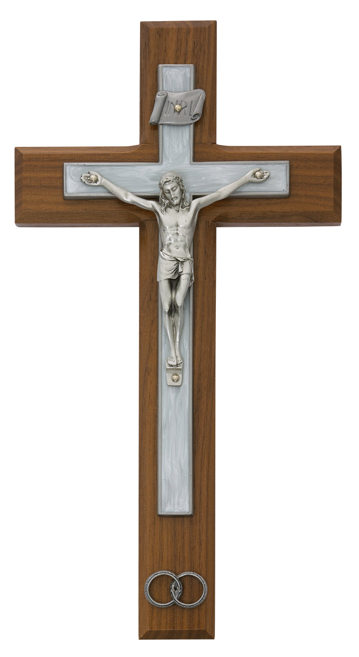 Wooden Wedding Wall Crucifix - 10" | The Catholic Company®