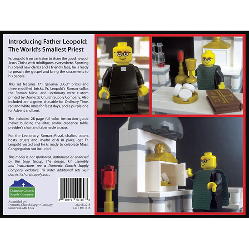 Father Leopold Celebrates Mass Lego Set | The Catholic Company®