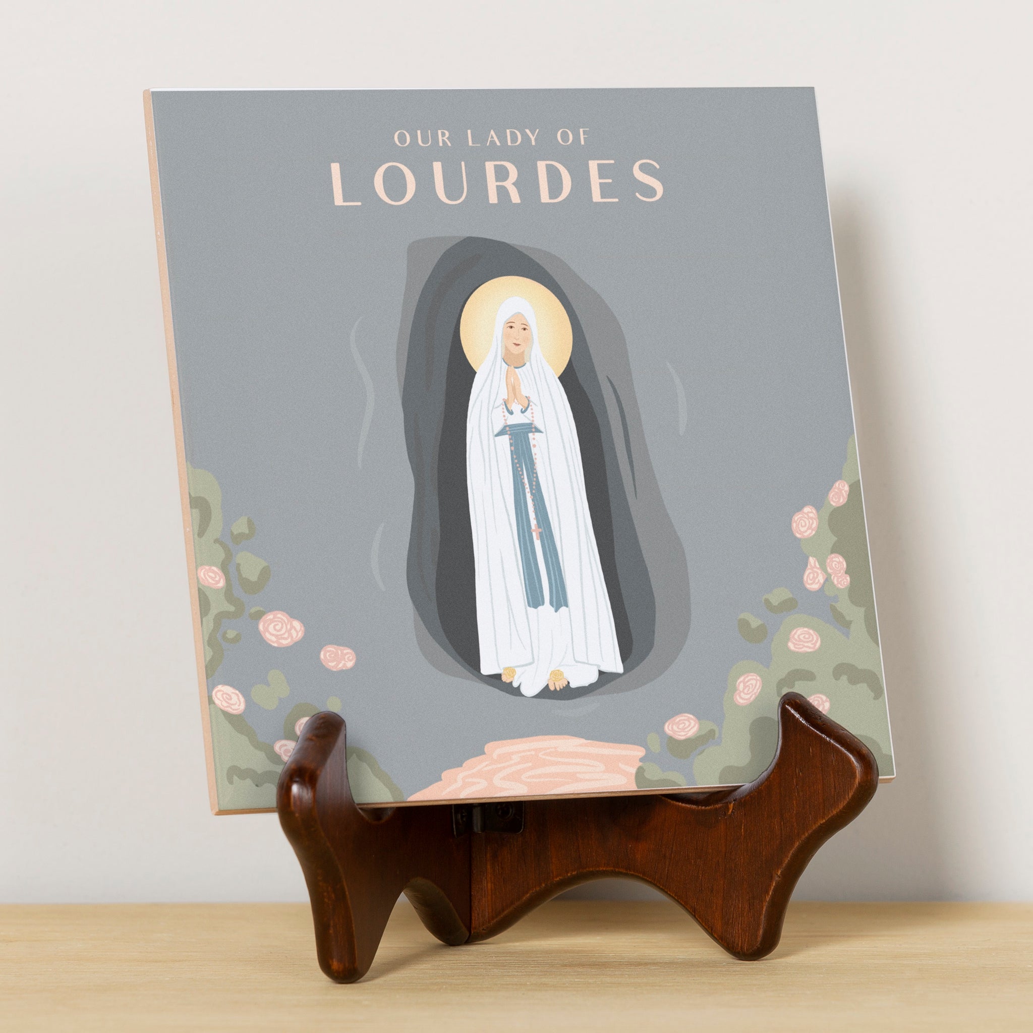 Our Lady of Lourdes Travel Print Tile | The Catholic Company®