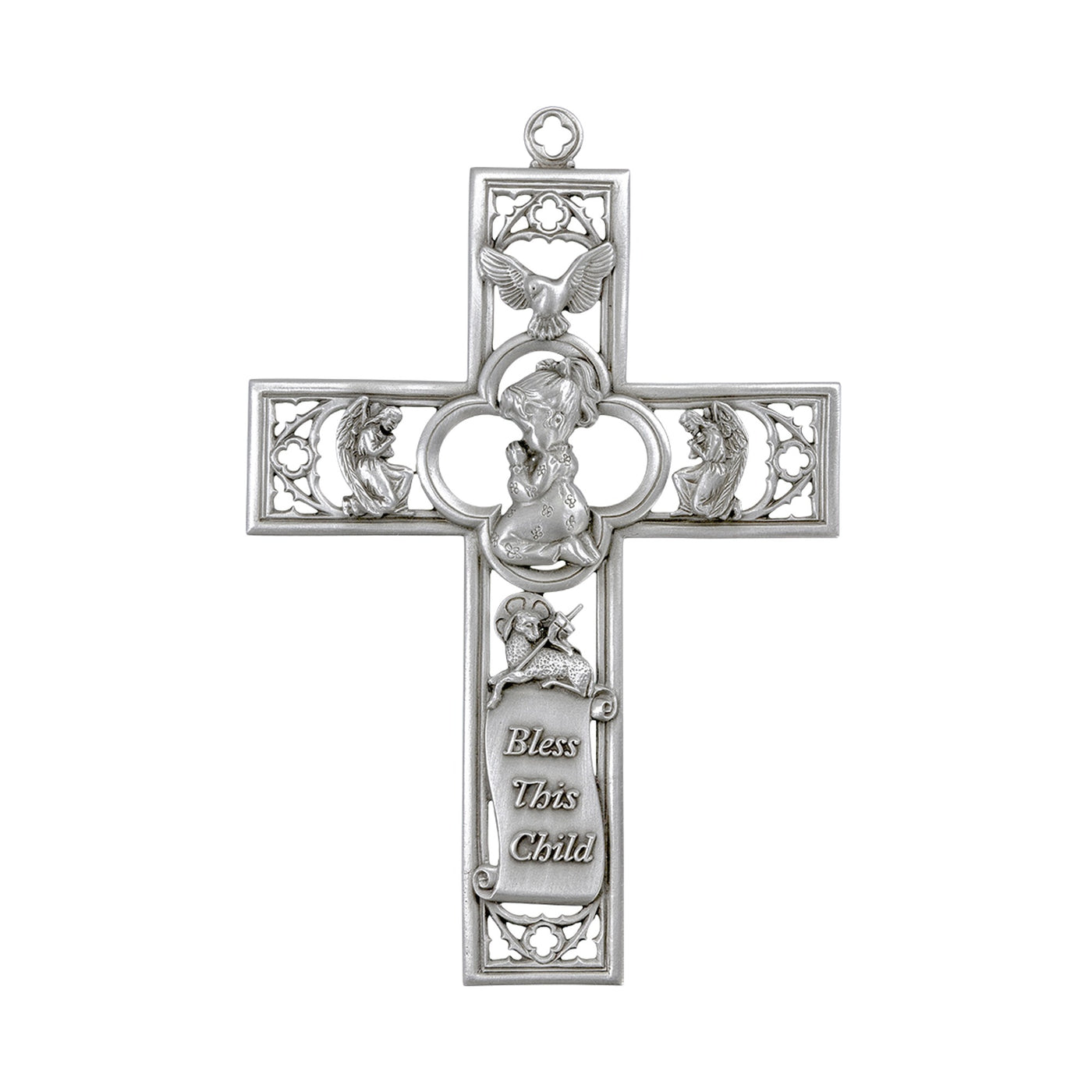 Praying Child Symbols of Faith Pewter Cross | The Catholic Company®