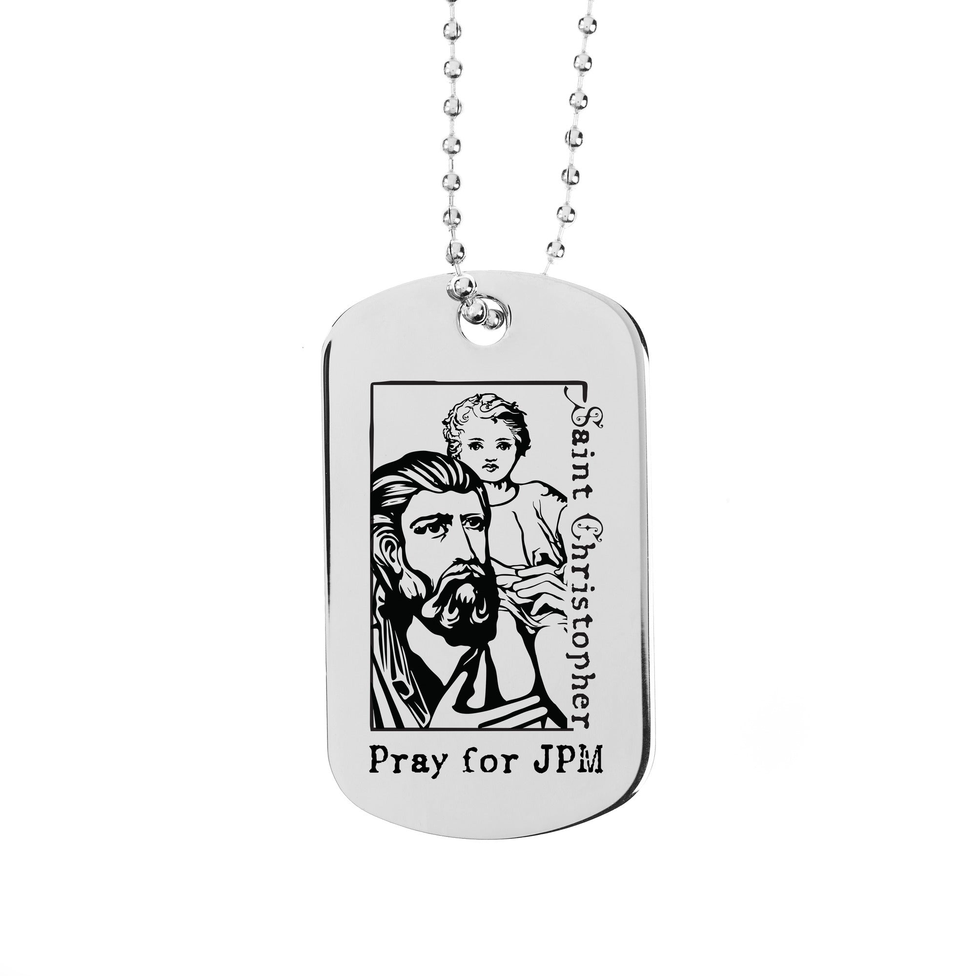 Personalized St. Christopher Dog Tag Necklace | The Catholic Company®