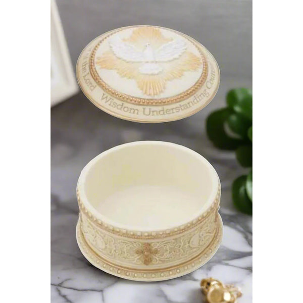 Wedgewood Style Holy Spirit Keepsake Box | The Catholic Company®