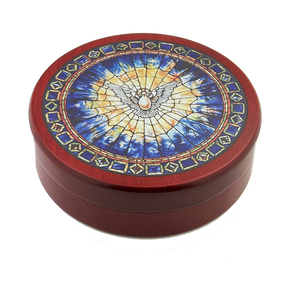 Holy Spirit Window Wooden Keepsake Box | The Catholic Company®