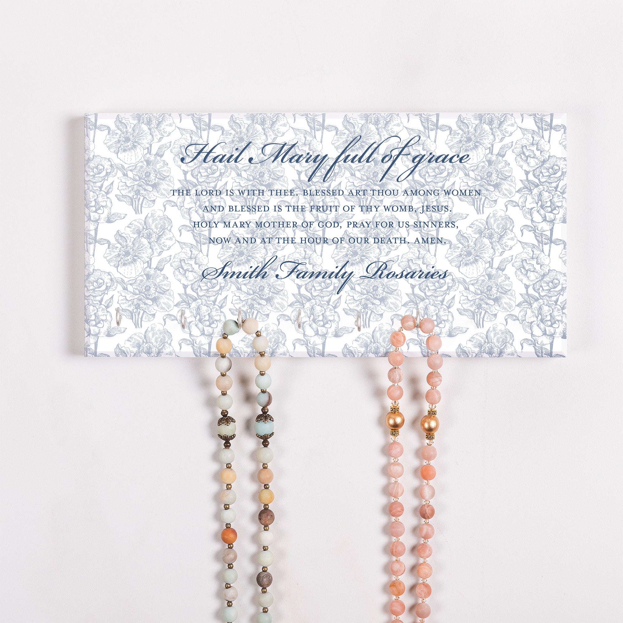 Personalized Hail Mary Toile Rosary Rack | The Catholic Company®