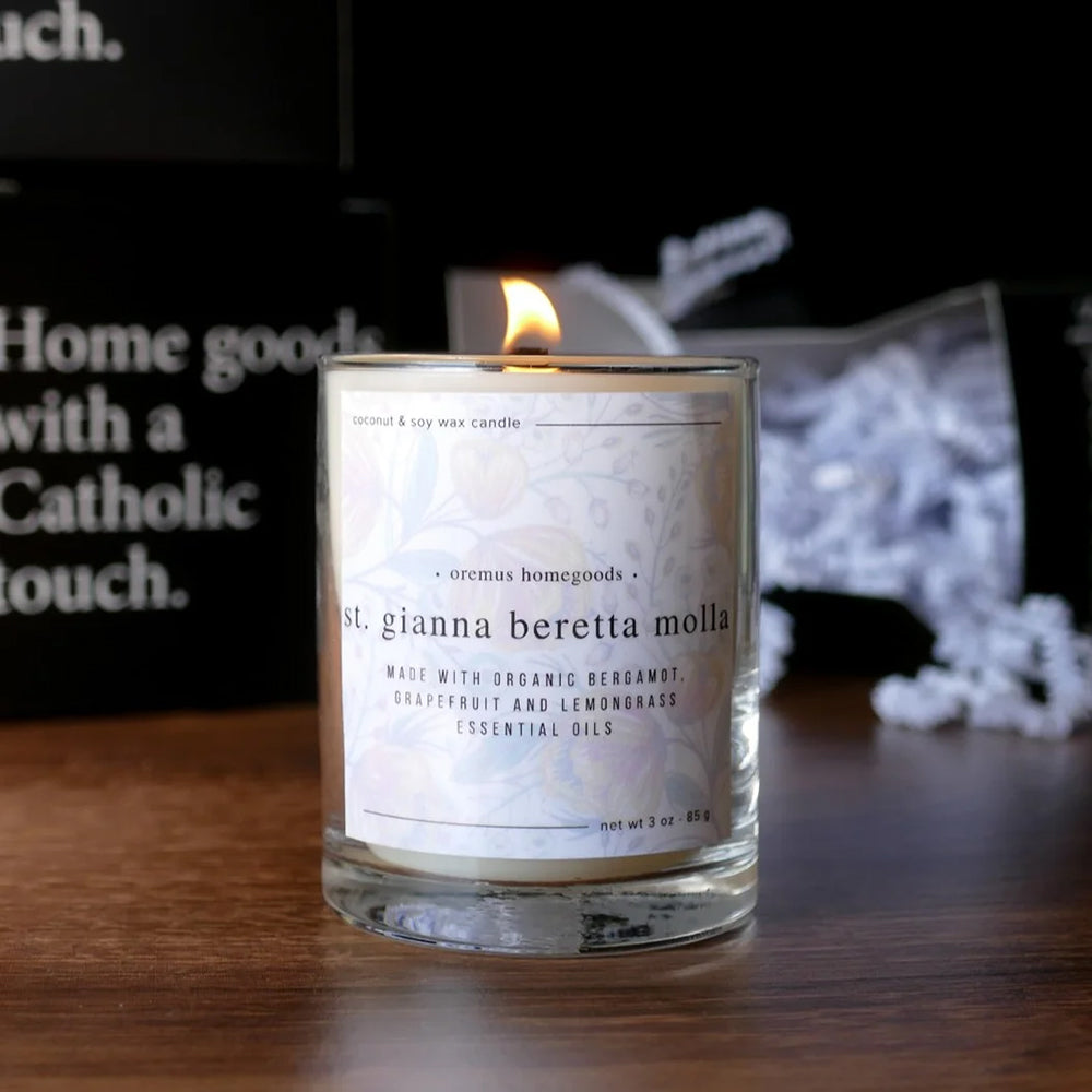 St. Gianna Essential Oil Candle | The Catholic Company®