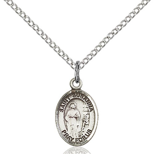 Sterling Silver St. Susanna Petite Pendant | The Catholic Company®